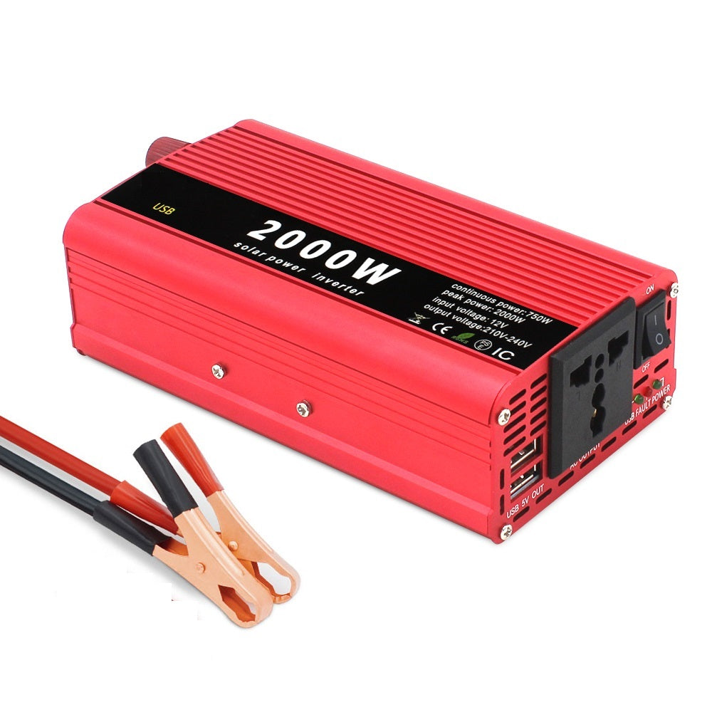 Invertor Auto 12V, 300W/500W/1000W/2000W, cu 2 Mufe USB si o Iesire – nortiastore